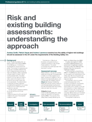 Risk and existing building assessments: understanding the approach - The Institution of ...